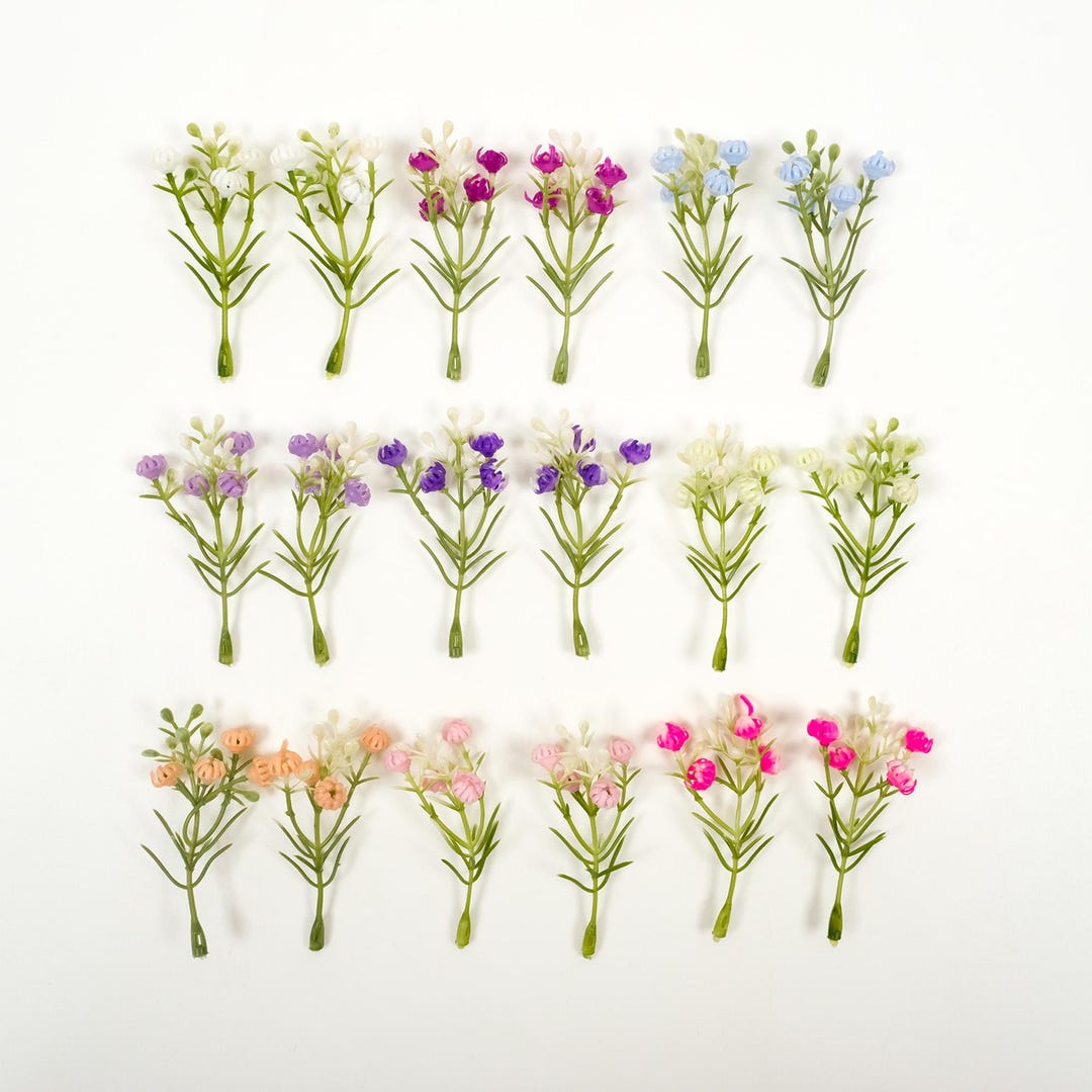 2/200pcs Artificial Flower With Stems - Fake Baby's Breath Valley ...
