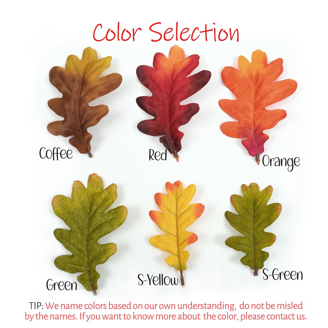 Bulk Oak Leaves 2-200pcs Artificial Silk Leaves 2 Size Maple Leaves for ...