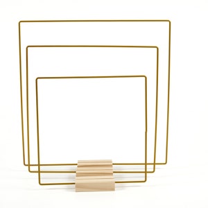 1/10PCS Square Metal Wreath Frame From With Card Holder for DIY Wedding ...