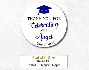 Customized Graduation 2024 Stickers, Party Favor Stickers, Personalized ...