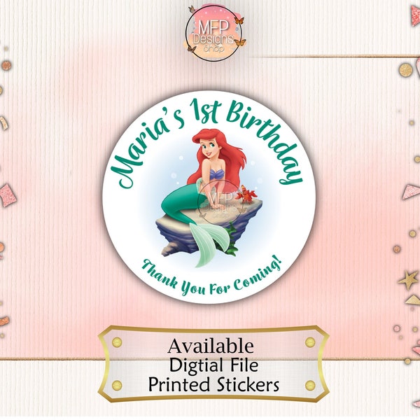 Custom Ariel Stickers - Etsy