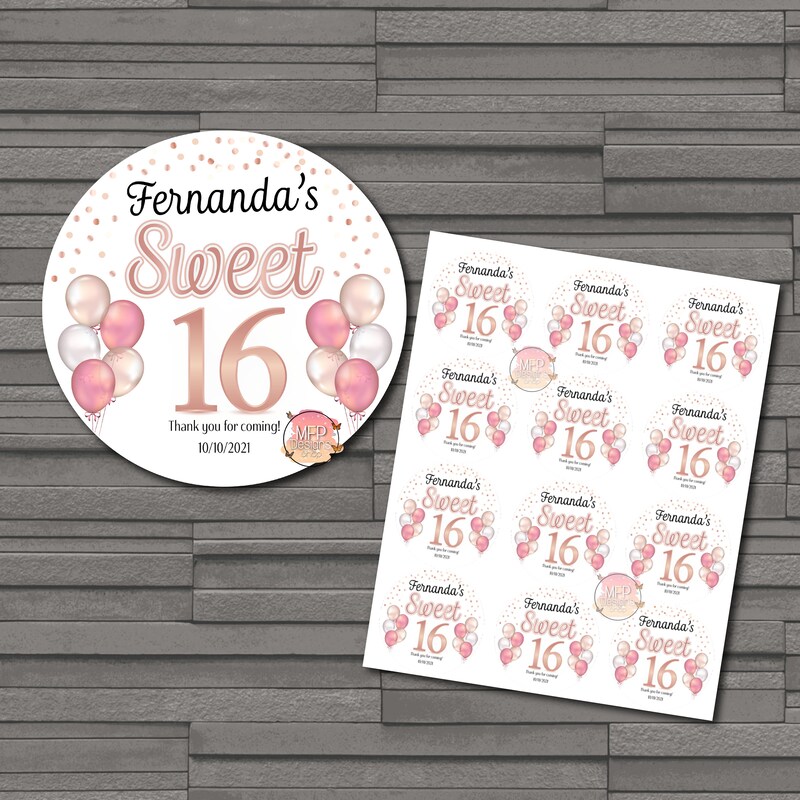 Sweet 16 Stickers - Etsy