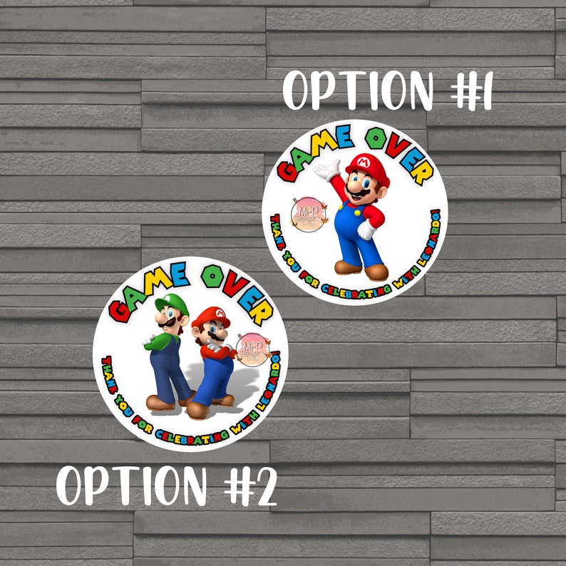 Customized Super Mario Thank You for Gaming Stickers Mario & - Etsy