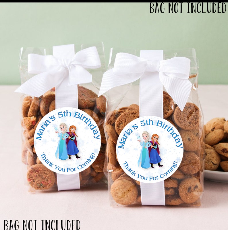 Customized Elsa Birthday Stickers Party Favor Stickers 12 | Etsy