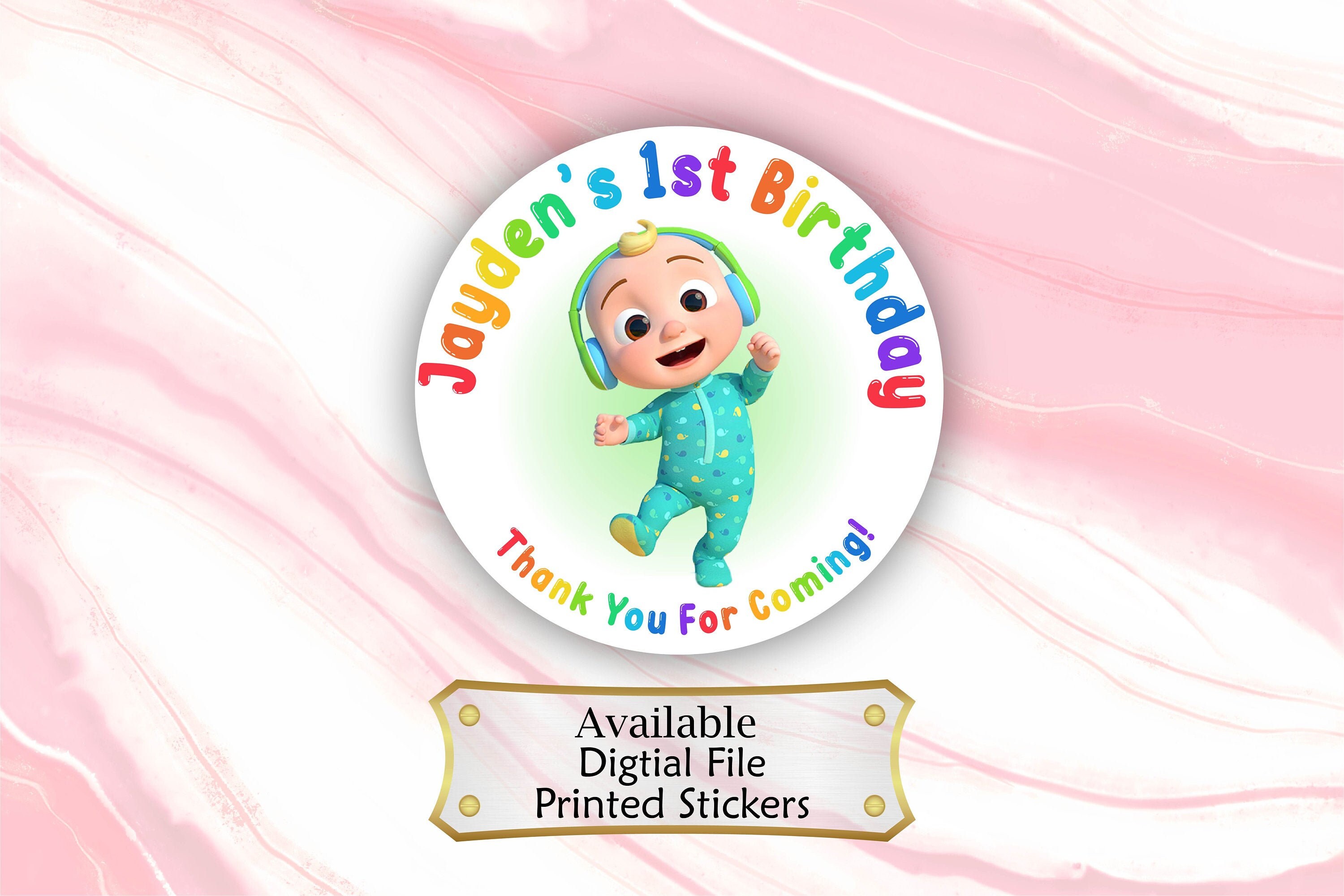 Customized Cocomelon Birthday Stickers Cocomelon Stickers 12 | Etsy