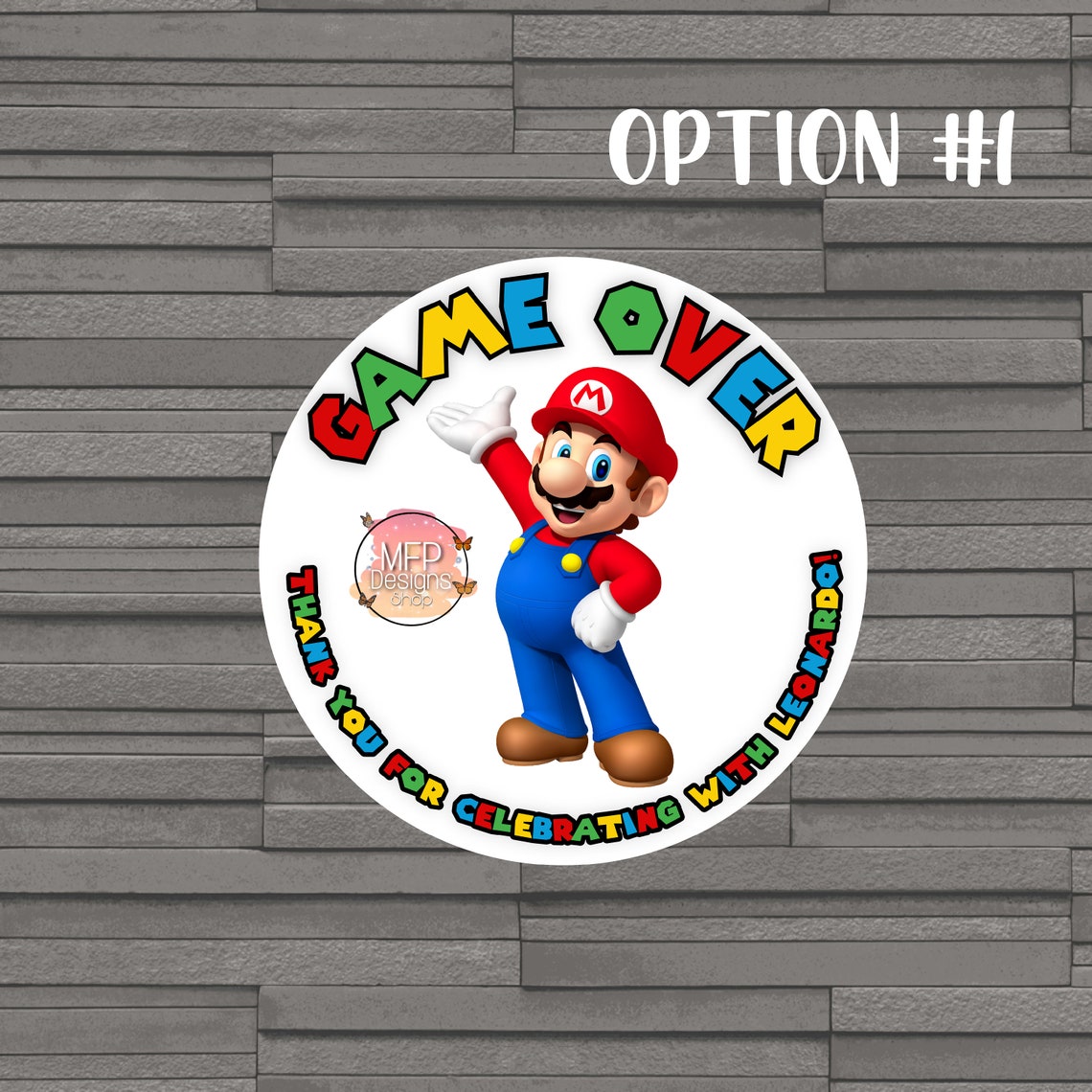 Customized Super Mario Thank You for Gaming Stickers Mario & - Etsy
