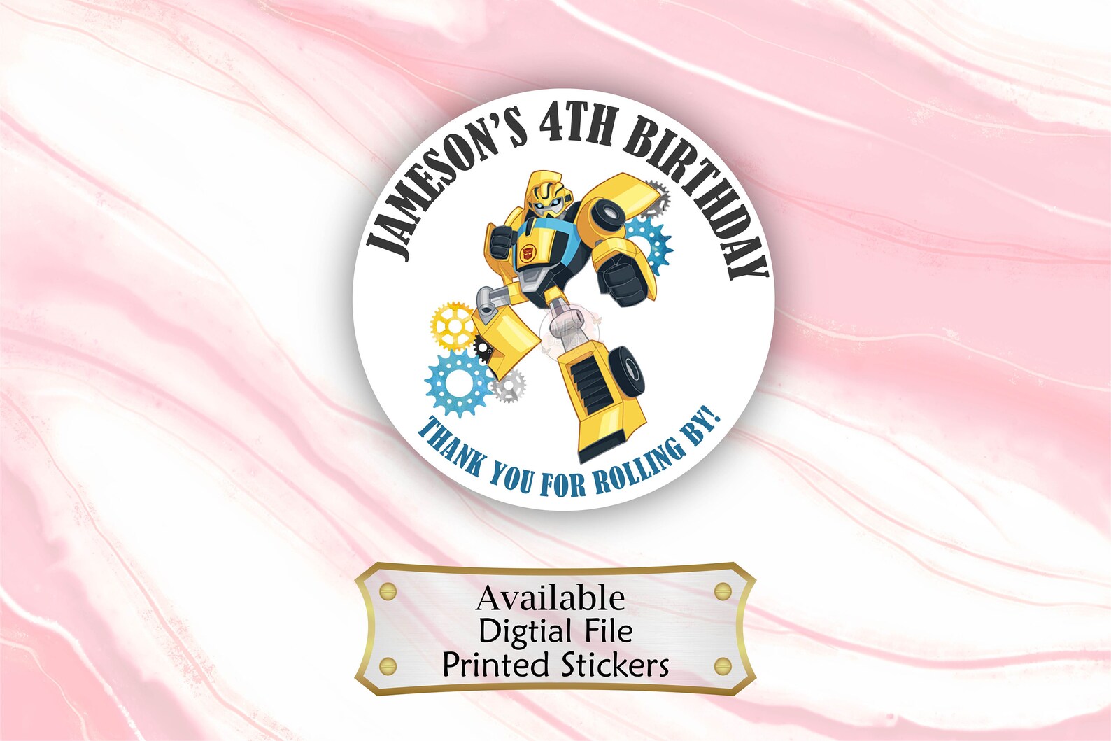 Customized Transformers Birthday Stickers Transformers | Etsy