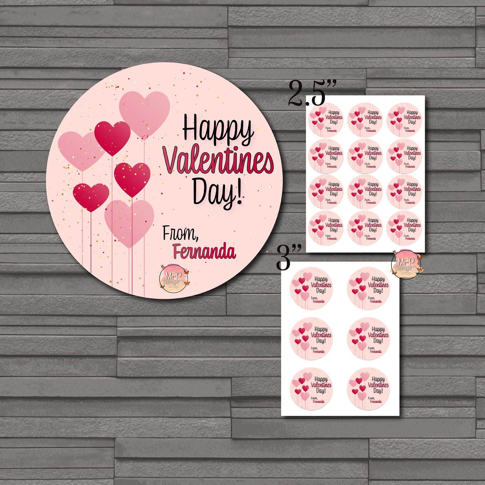 Valentine's Day Stickers Valentine Favor Stickers - Etsy