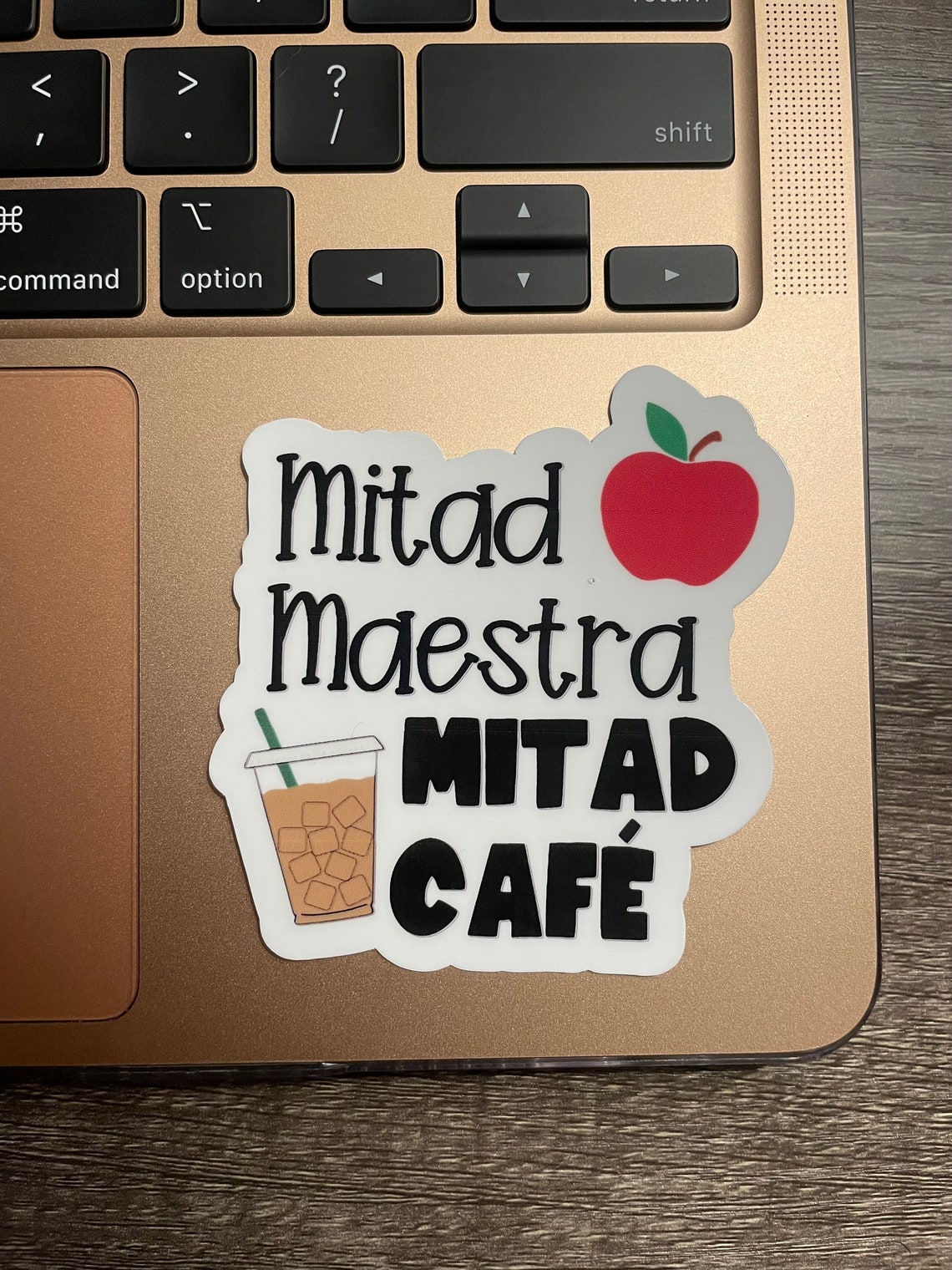 Mitad Maestra Mitad Café Sticker Glossy Teacher Sticker Waterproof ...