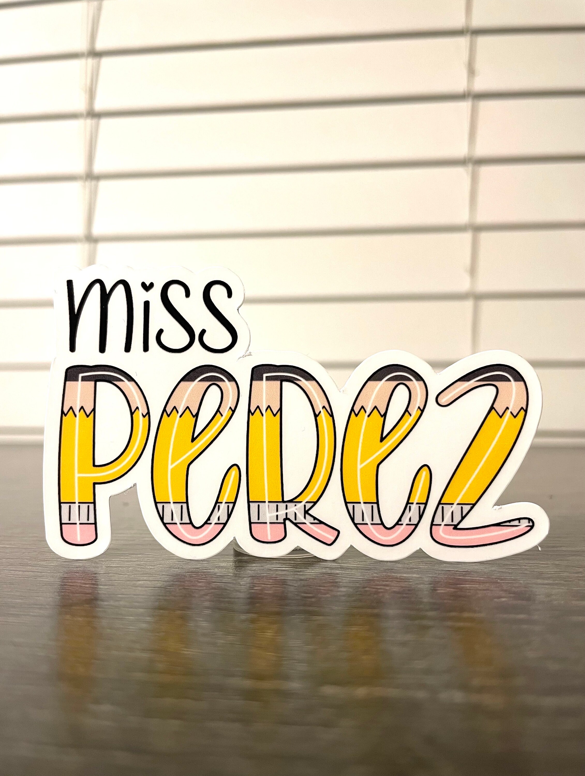 Personalized Teacher Sticker | Custom Teacher Sticker | Water Resistant ...