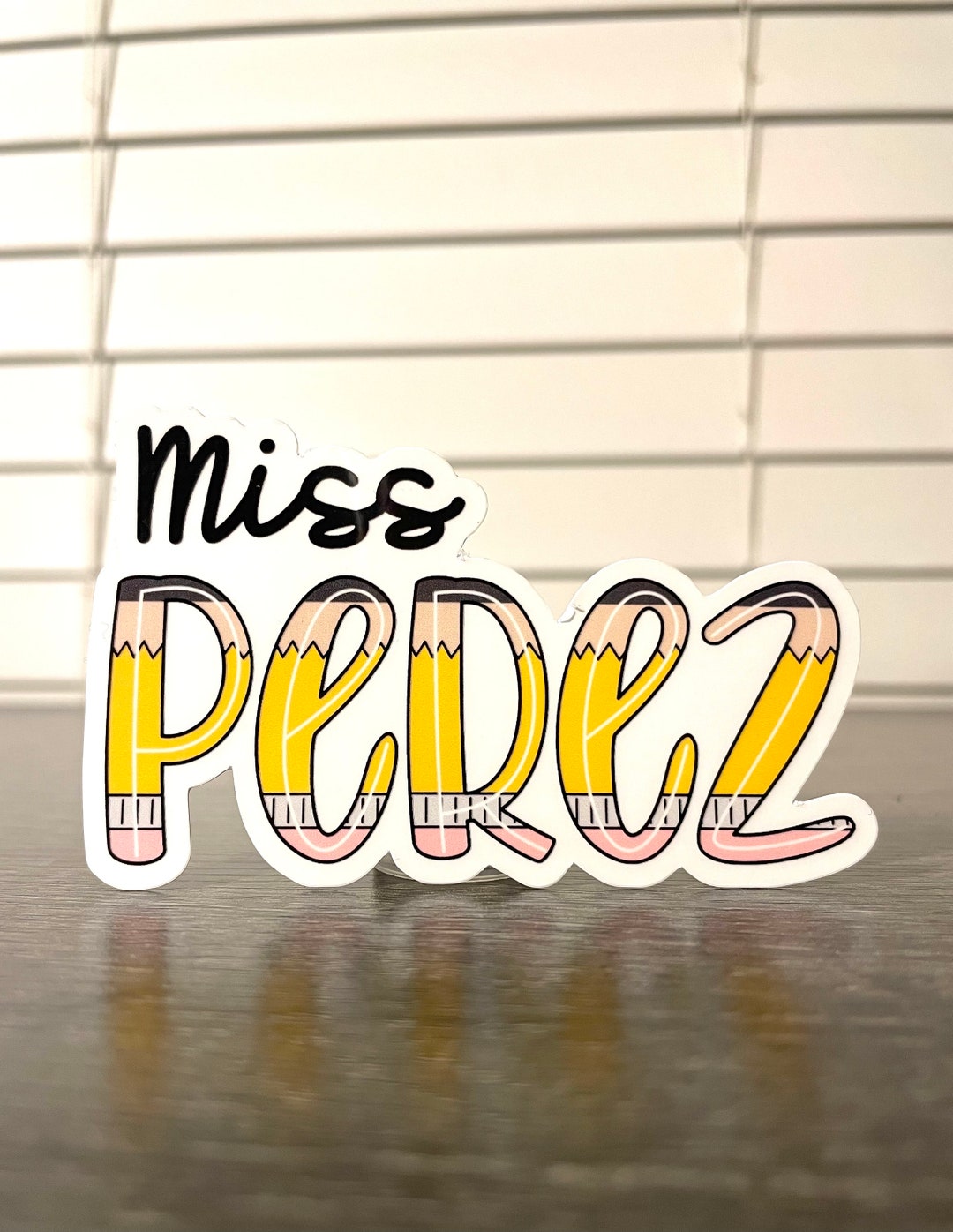 Personalized Teacher Sticker | Custom Teacher Sticker | Water Resistant ...