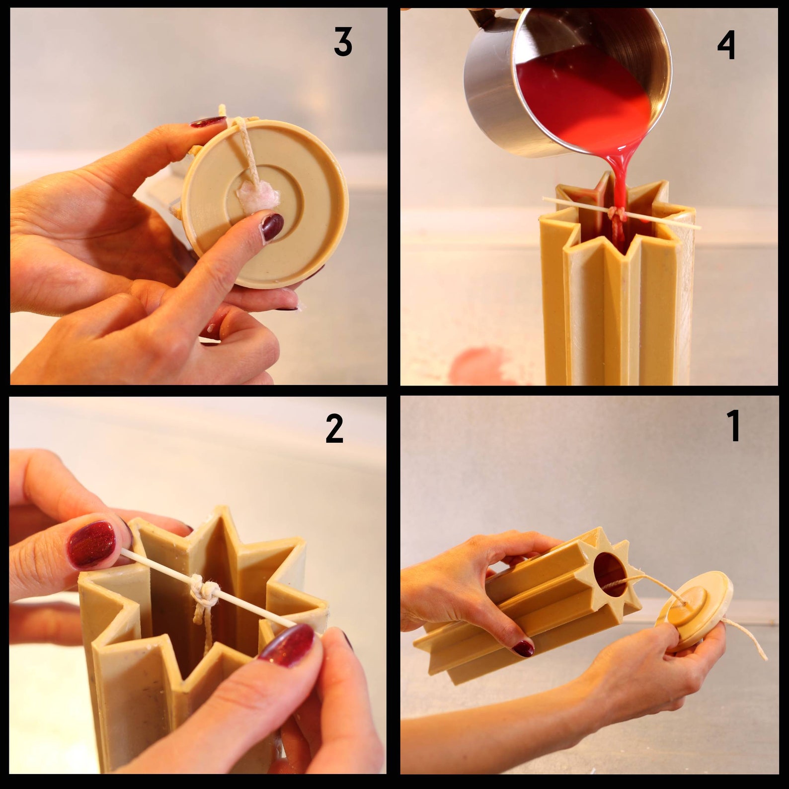 Star Shape Mold 7.9 in 20cm for Making Carved Candles - Star Candle ...