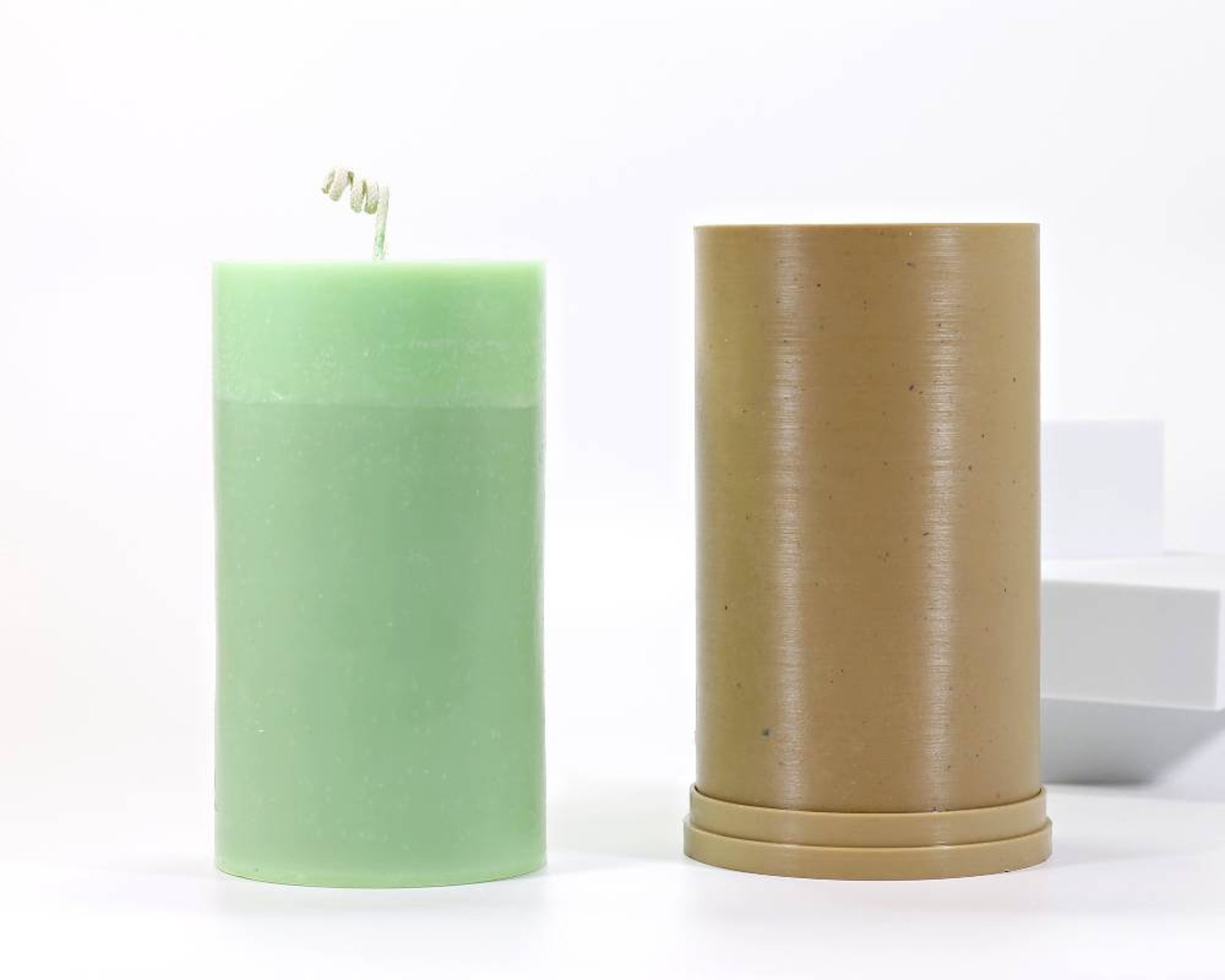 Large Pillar Candle Mould Diameter 4 10cm, Height 7 18cm Cylinder Mold ...