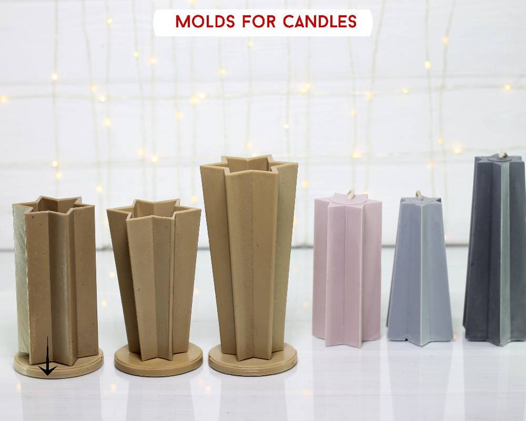 Star Shape Candle Mold: Geometric Carved Candle Mould - Etsy
