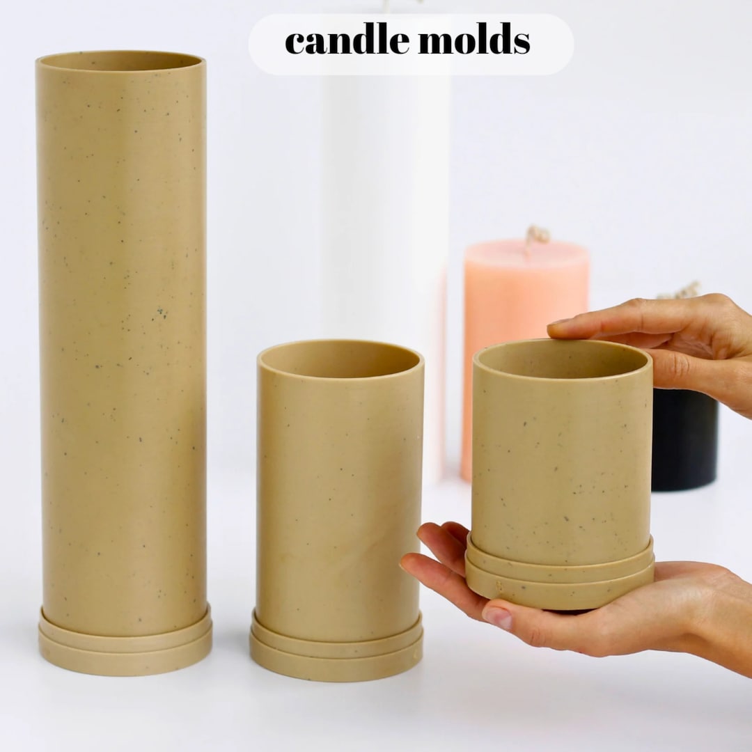 Pillar Molds for Candles - Cylinder Candle Mold 3.3" 8.5 Cm Diameter ...