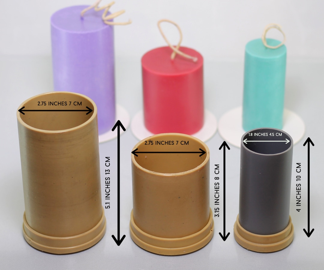 Candle Mold - Cylindrical Shape, Cylinder 3.15"/2.75" - DIY Geometric ...