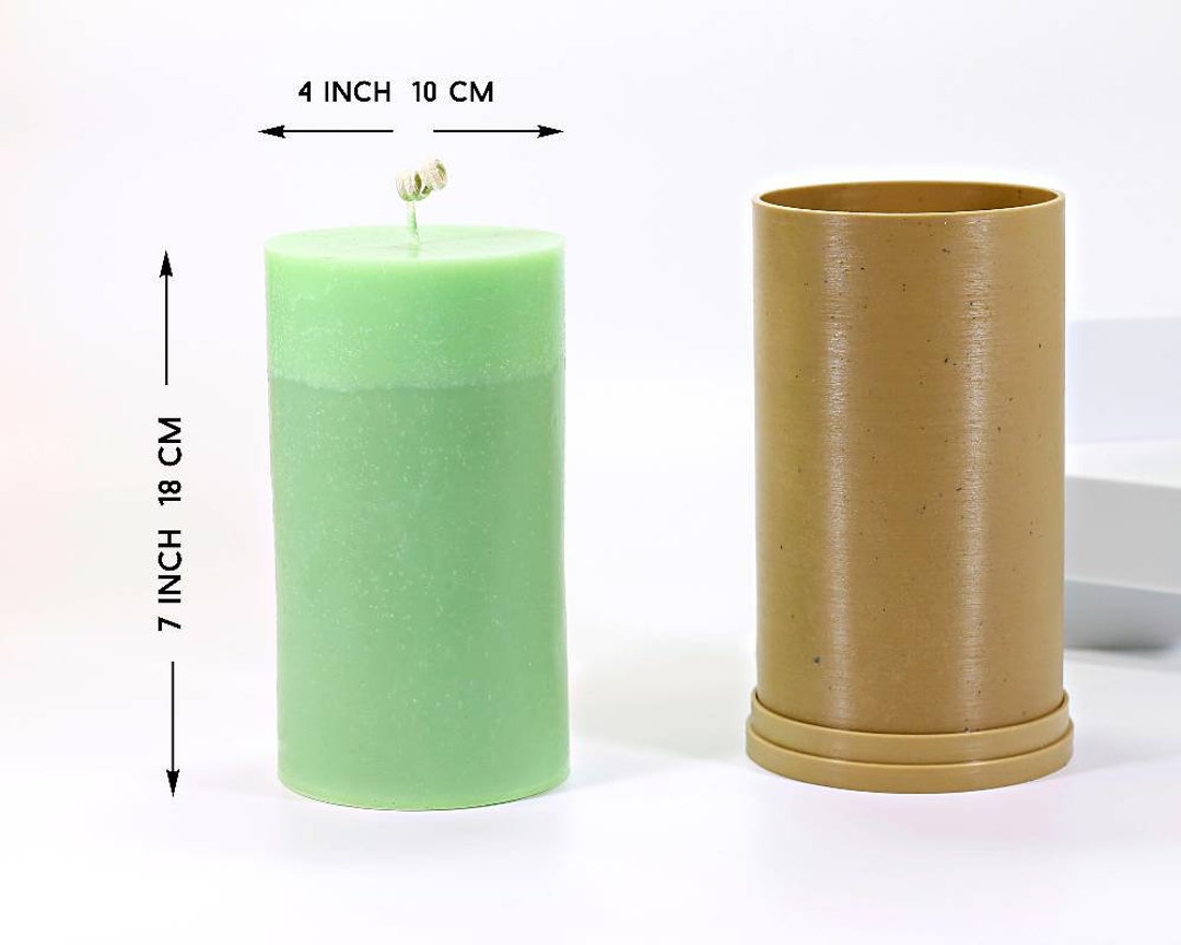 Large Pillar Candle Mould Diameter 4" 10cm, Height 7" 18cm - Cylinder ...