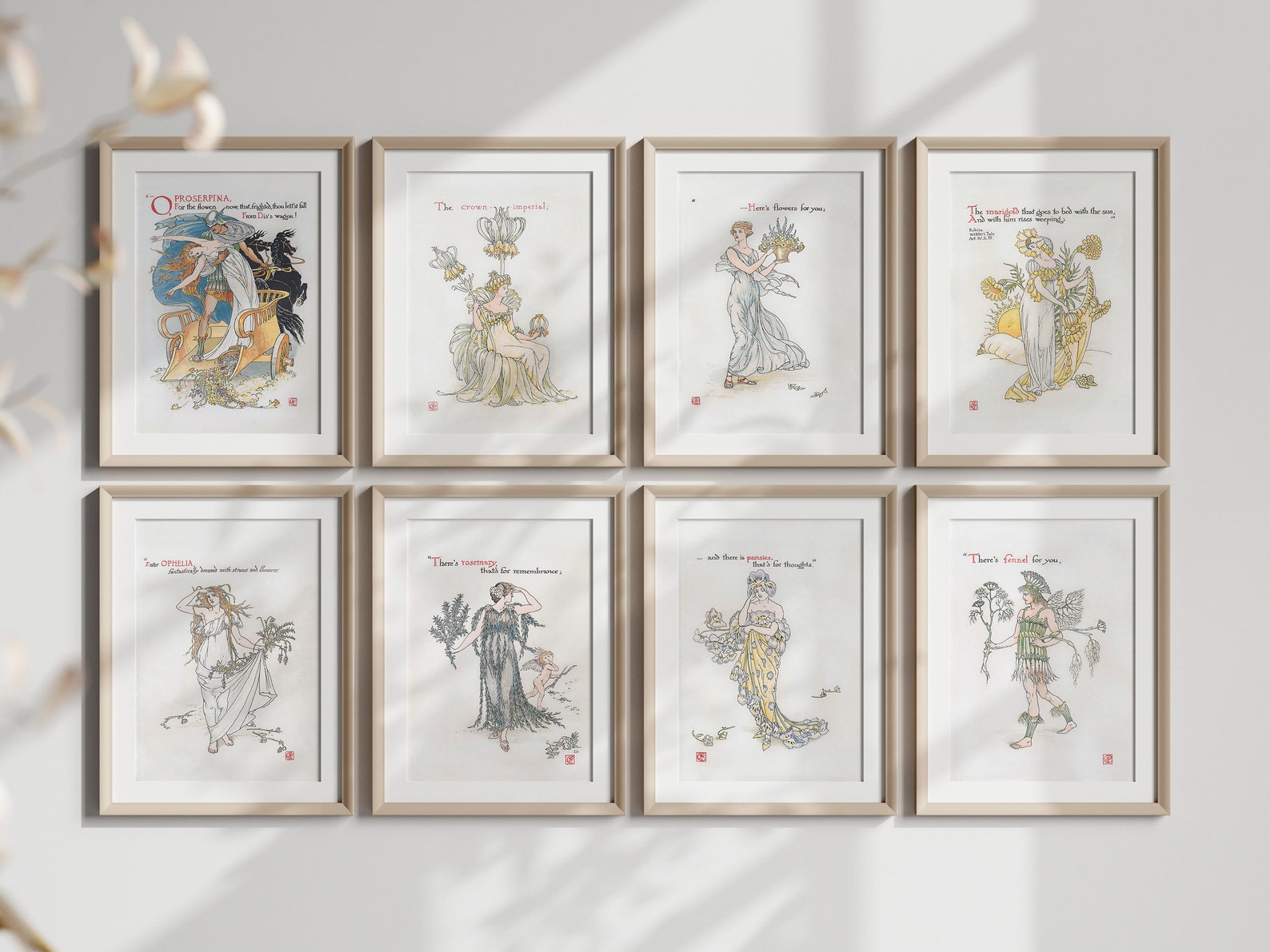 Downloadable Shakespeare Decor Vintage Digital Floral Print Wall Art ...