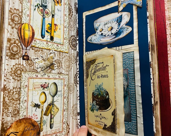 Handmade Vintage Looking Junk Journal: Vintage Inspired Ephemera & Tags ...