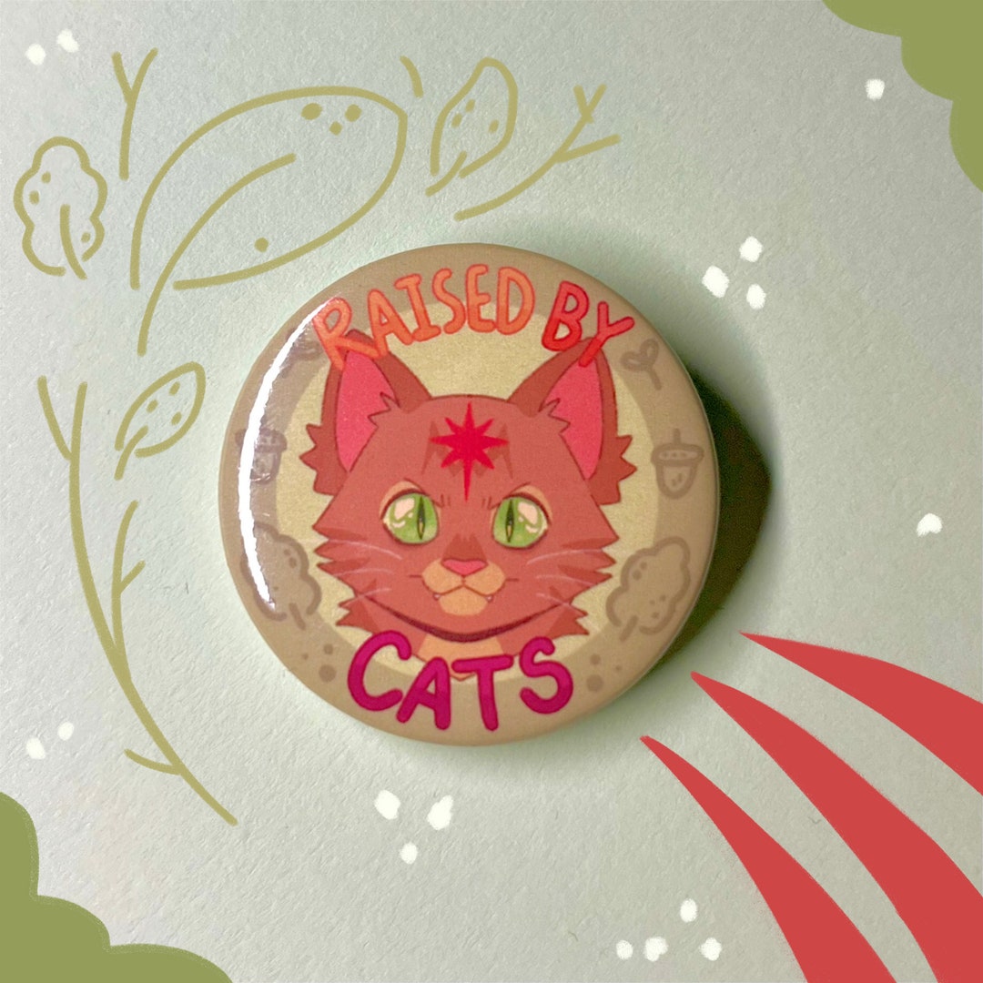 Raised by Cats Battle Cats INSPIRED Button Badge - Etsy