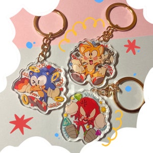 Sonic Character Inspired 2” Keyrings - Etsy