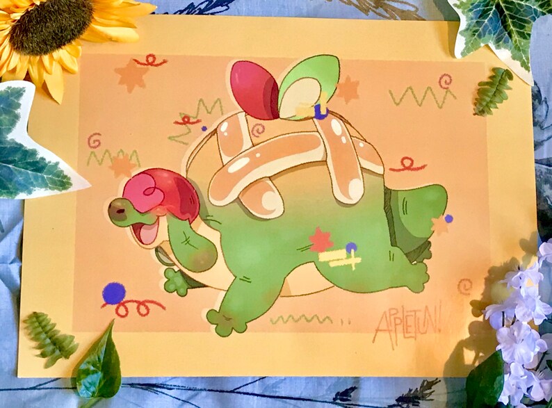 Appletun Pokemon INSPIRED Poster Print A4 - Etsy