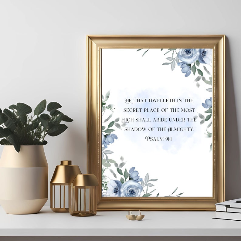Psalm 91:1 KJV, Bible Verse, Modern Bible, Scripture Wall Art ...