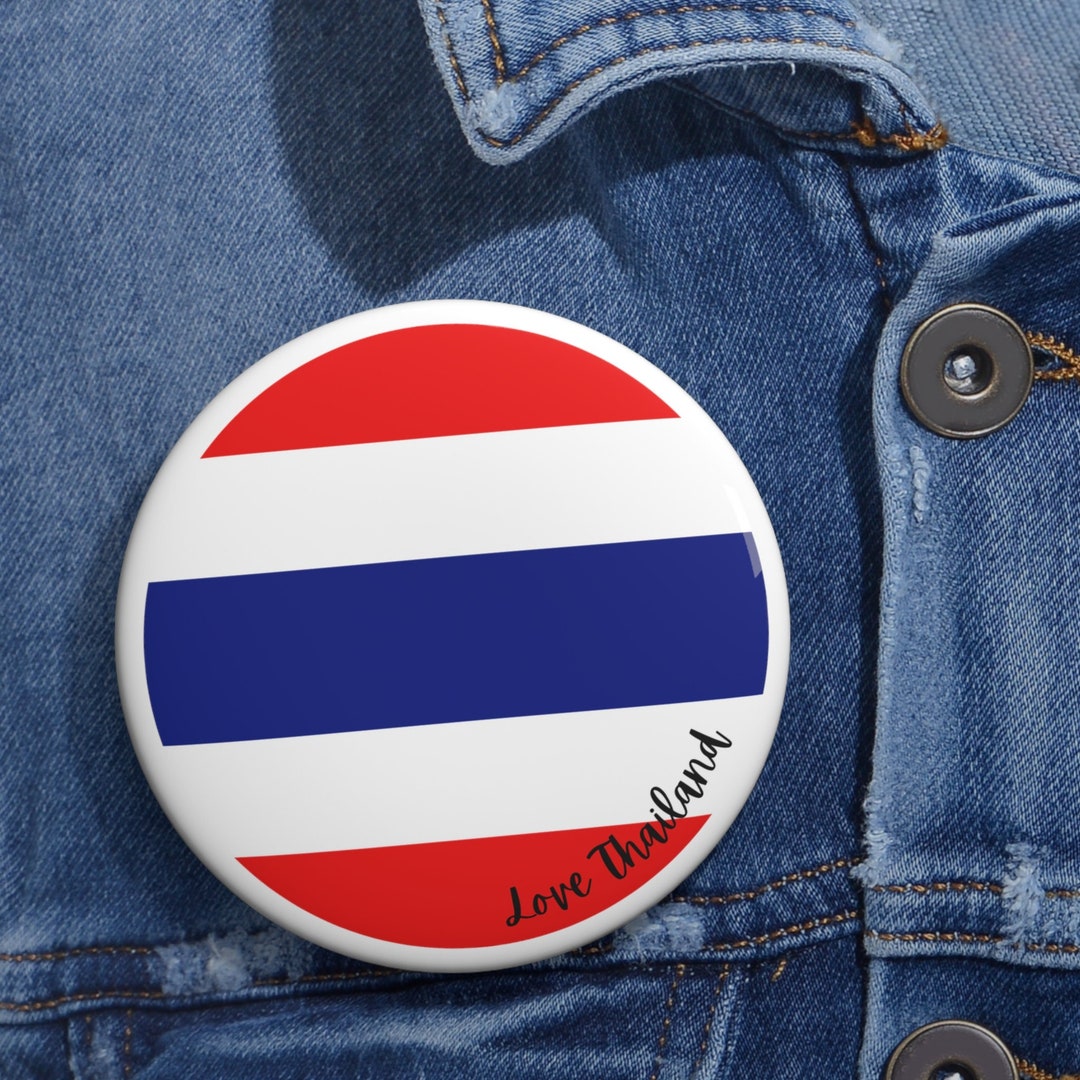 Love Thailand Flag Pin, Thai Flag Pin Buttons, Travel to Thailand ...