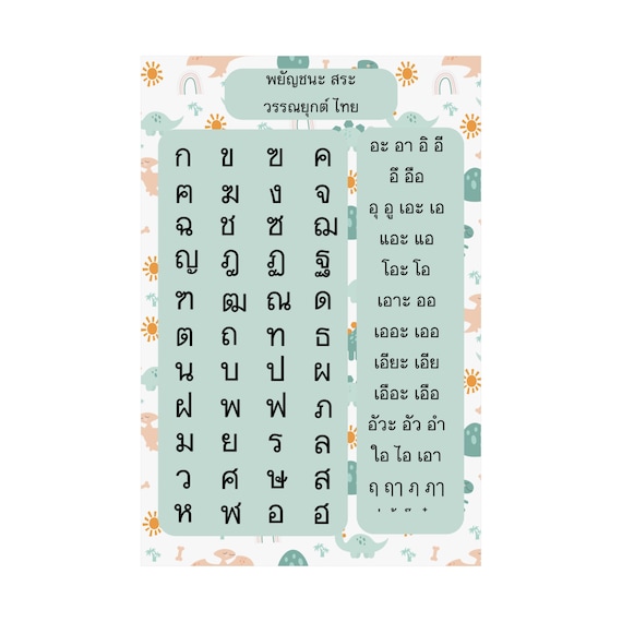 Thai Alphabet Poster