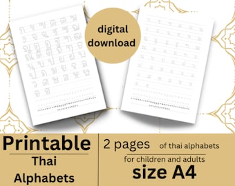 Thai Practice Handwriting - Etsy