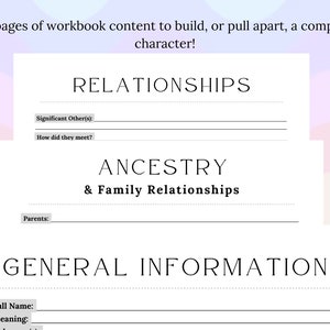 Minimalist Character Profile! - DIGITAL DOWNLOAD - - Etsy