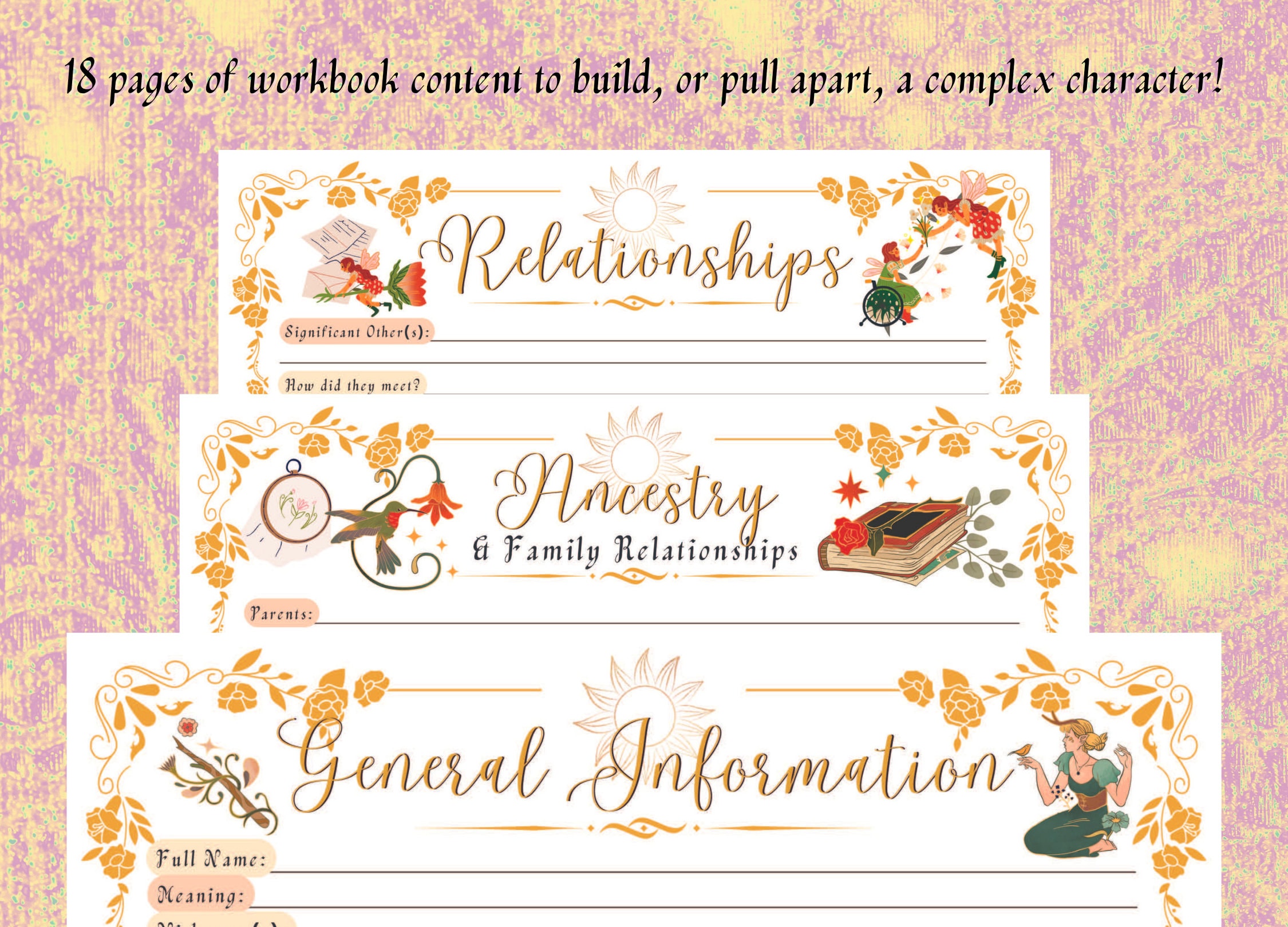 Royal Character Profile DIGITAL DOWNLOAD - Etsy