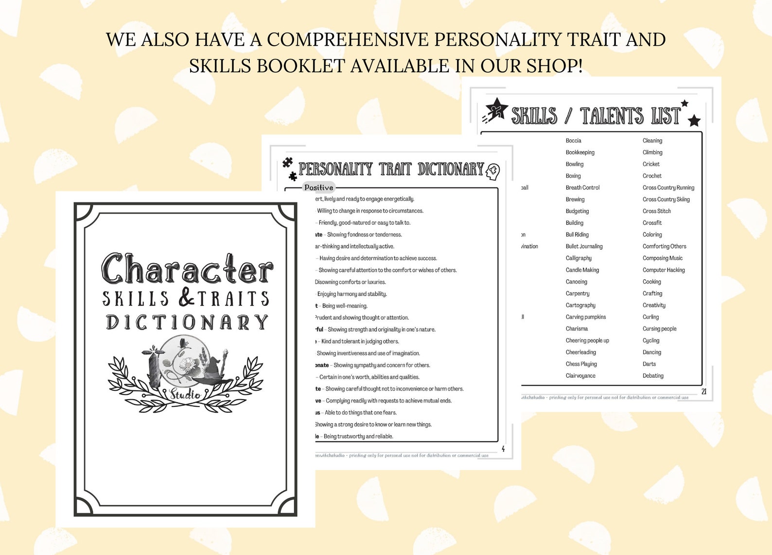 Minimalist Character Profile DIGITAL DOWNLOAD - Etsy