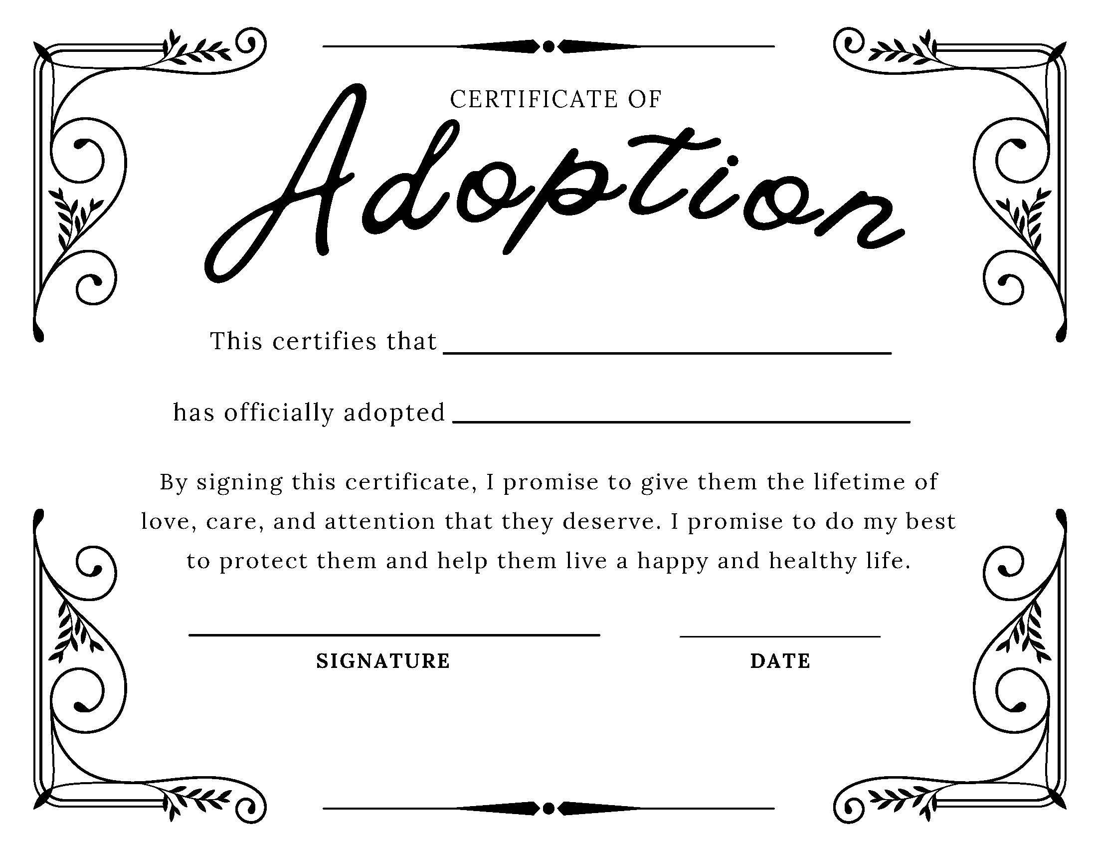 Printable Adoption Papers