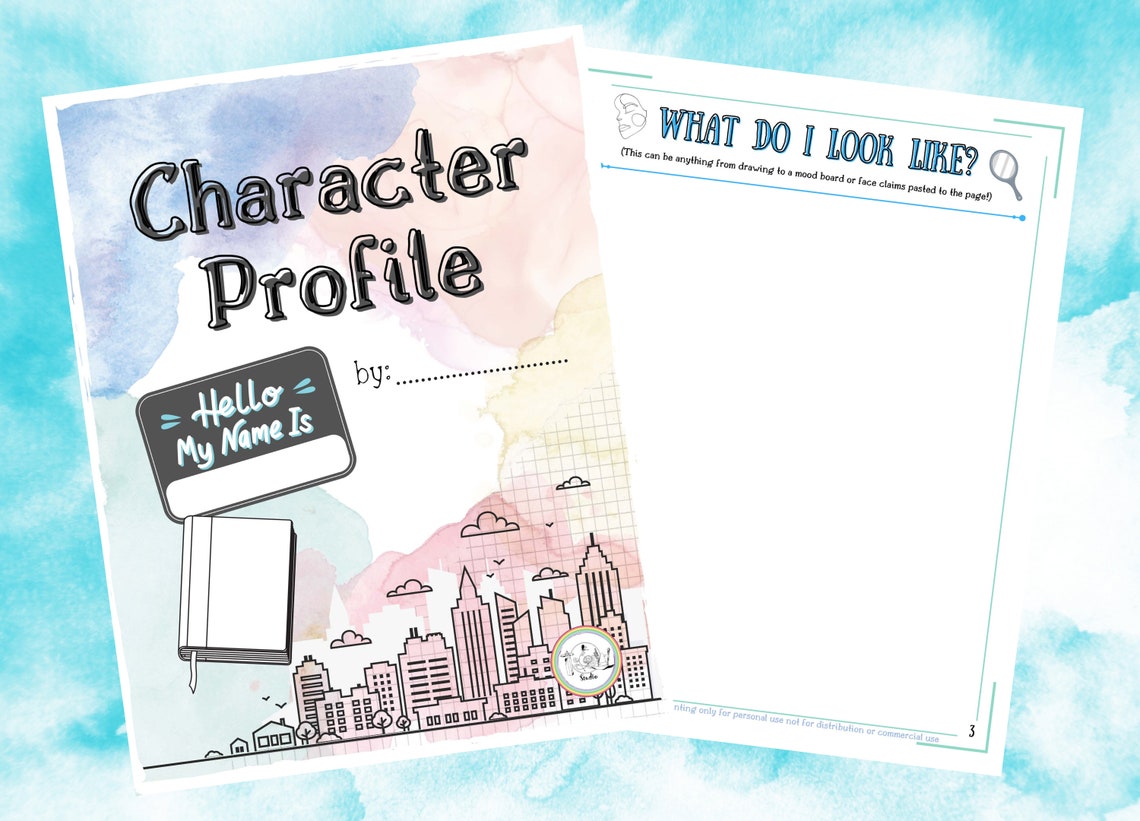 POP Character Profile DIGITAL DOWNLOAD - Etsy