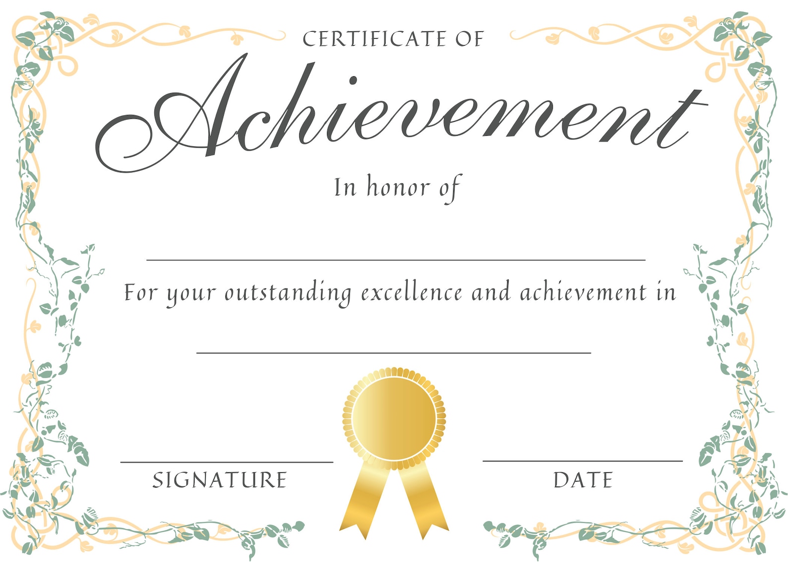 DIGITAL DOWNLOAD - Achievement Certificate! ~royal~ - Etsy