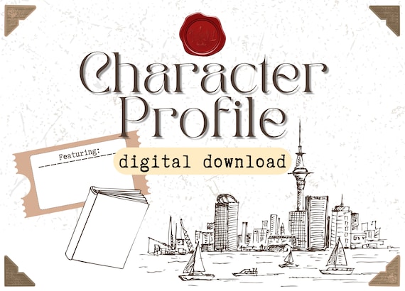 Vintage Character Profile Digital Printable Download - Etsy
