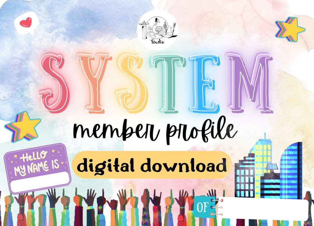 POP Colorful System Member Profile - DIGITAL DOWNLOAD - - Etsy