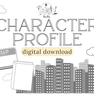 Minimalist Character Profile! - DIGITAL DOWNLOAD - - Etsy
