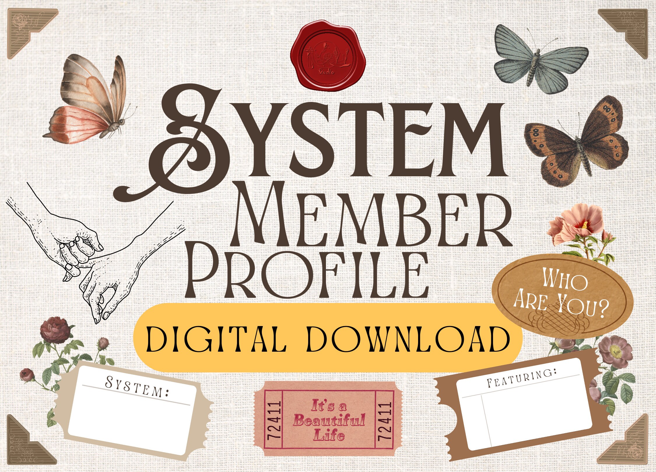 Vintage System Member Profile DIGITAL DOWNLOAD - Etsy