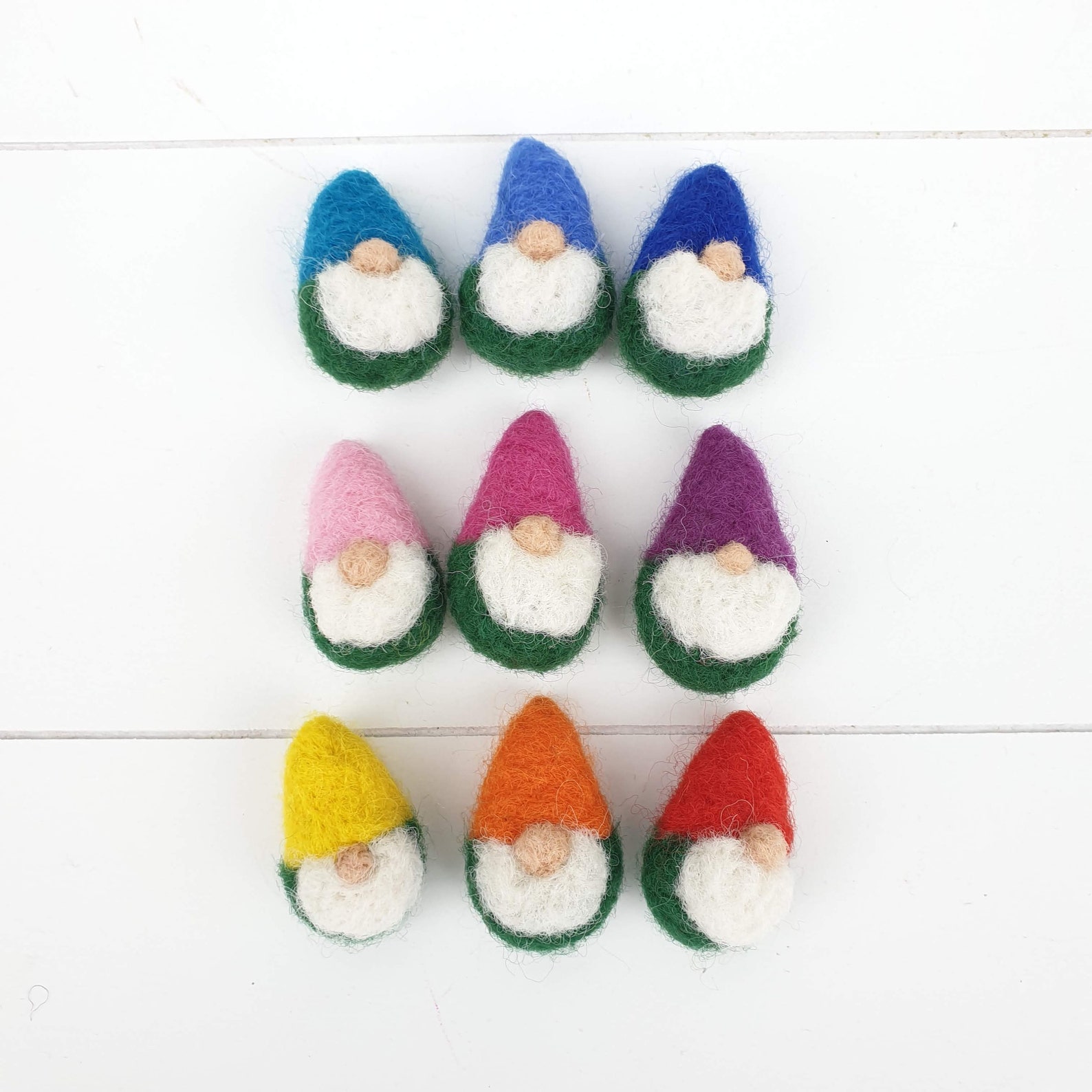 Mini Gonks, Felt Gnomes, Spring Dwarfs, Miniature Elfs, 3cm Tall ...