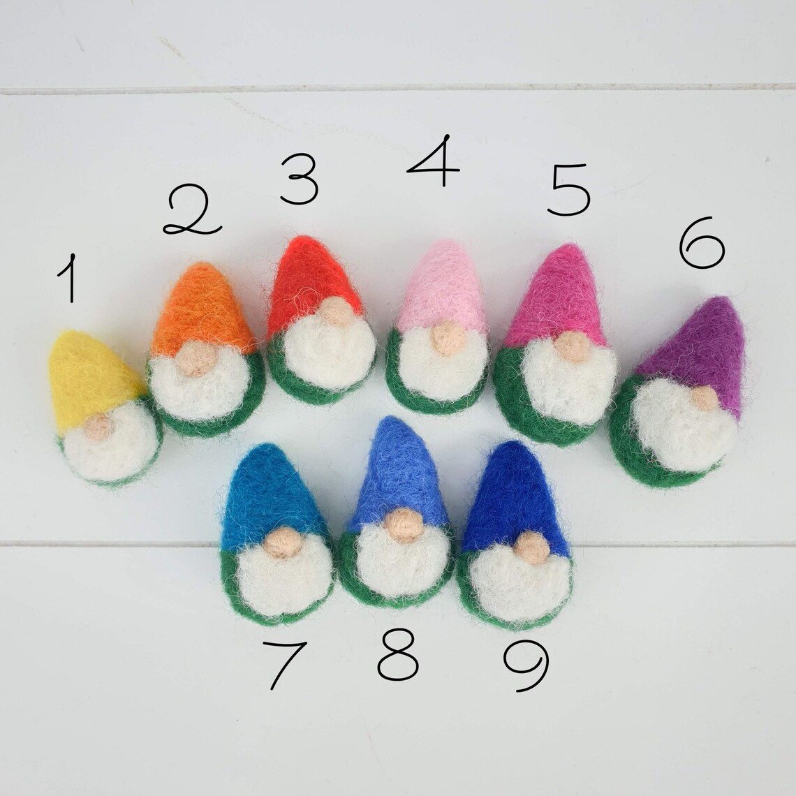 Mini Gonks, Felt Gnomes, Spring Dwarfs, Miniature Elfs, 3cm Tall ...