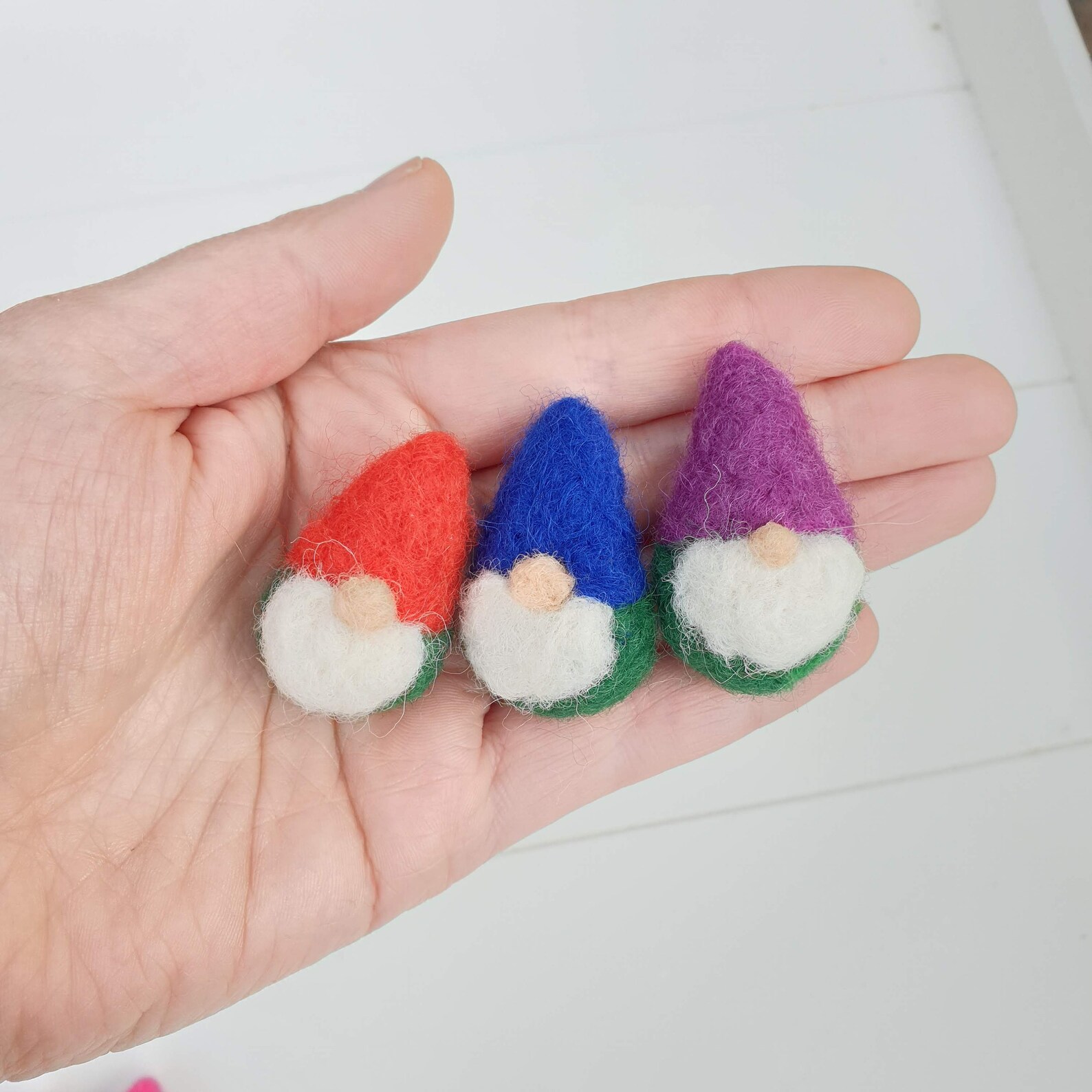 Mini Gonks, Felt Gnomes, Spring Dwarfs, Miniature Elfs, 3cm Tall ...