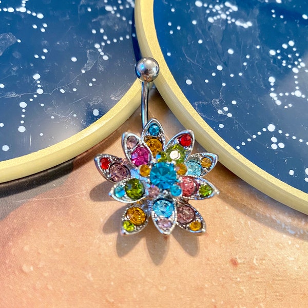 Lotus Navel Piercing - Etsy