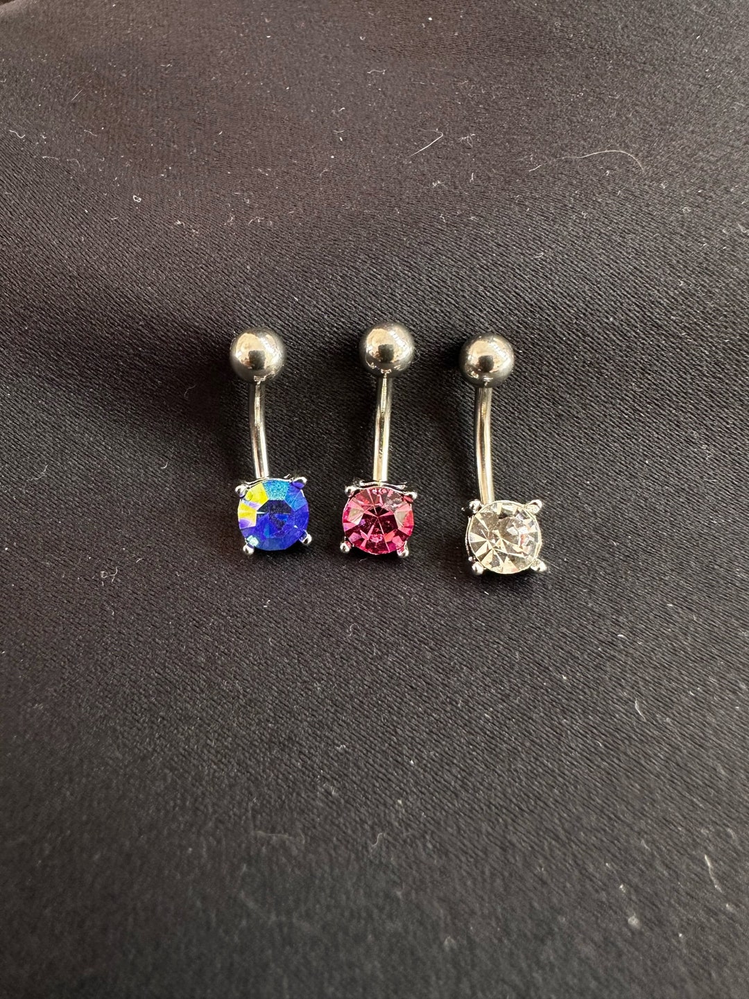 Round Rhinestone Belly Piercings - Etsy