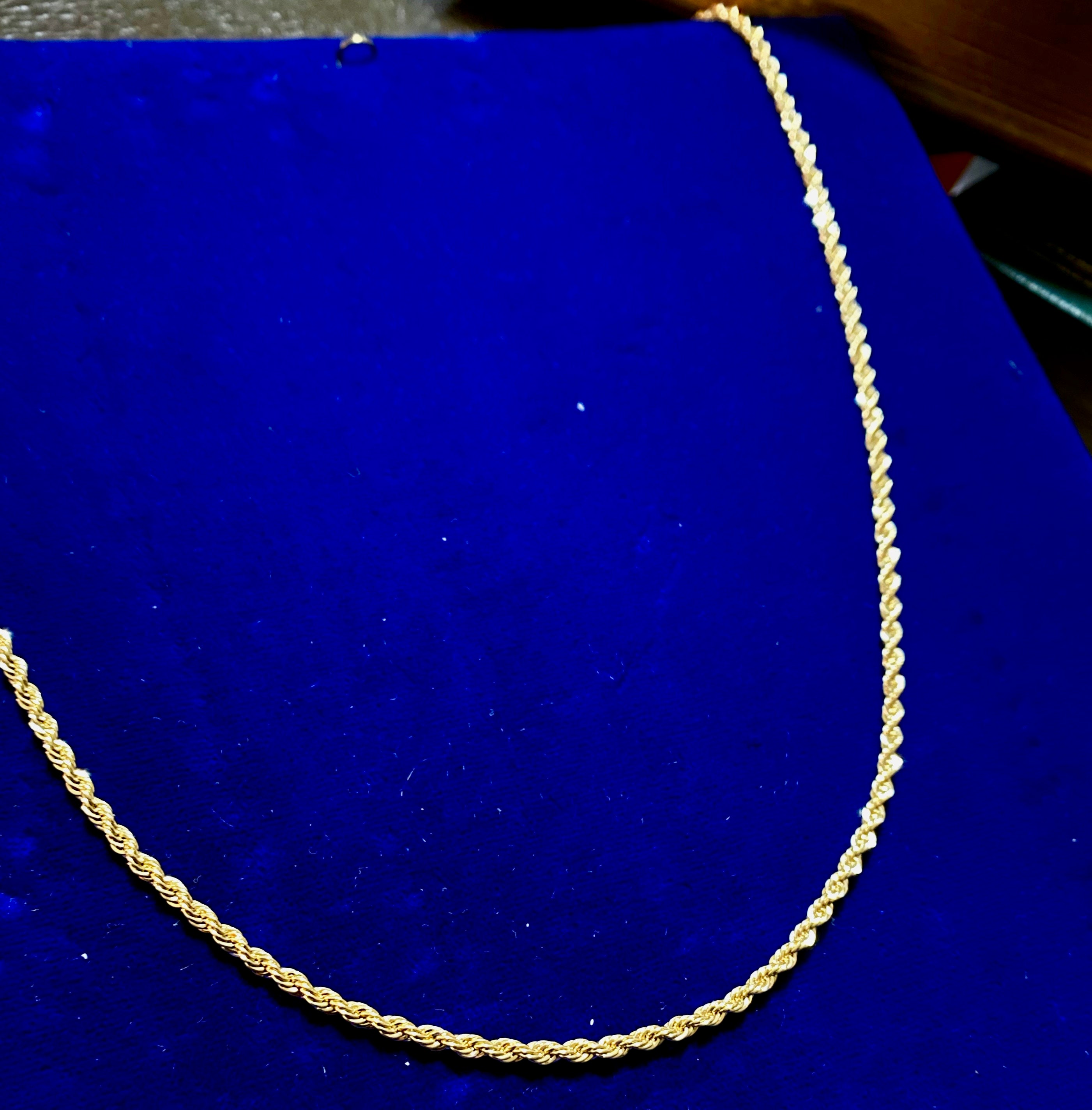 14K Yellow Gold Layered Rope Chain Necklace, 16 24 Inch, 1.5mm 5mm ...
