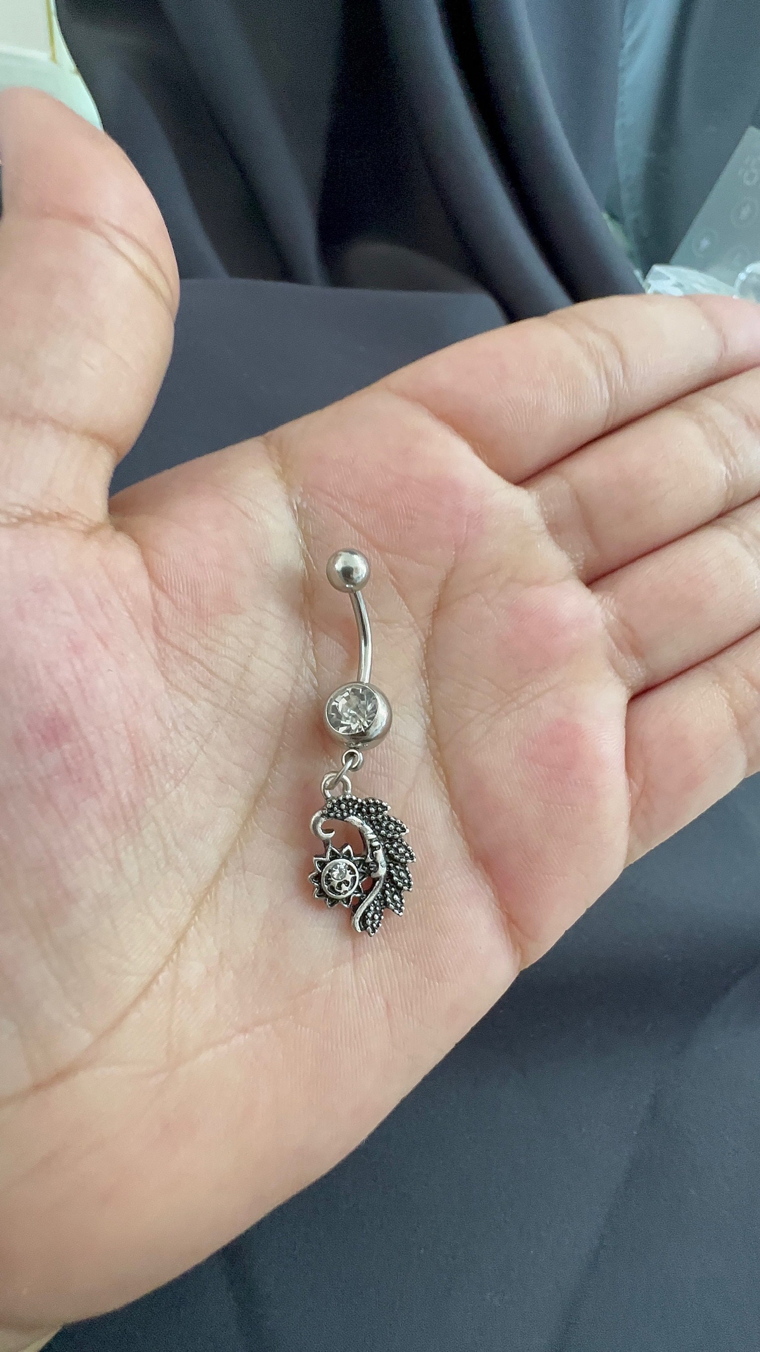 Sun and Moon Belly Piercing - Etsy