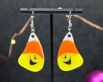 Halloween Candy Corn Bat Earrings - Etsy