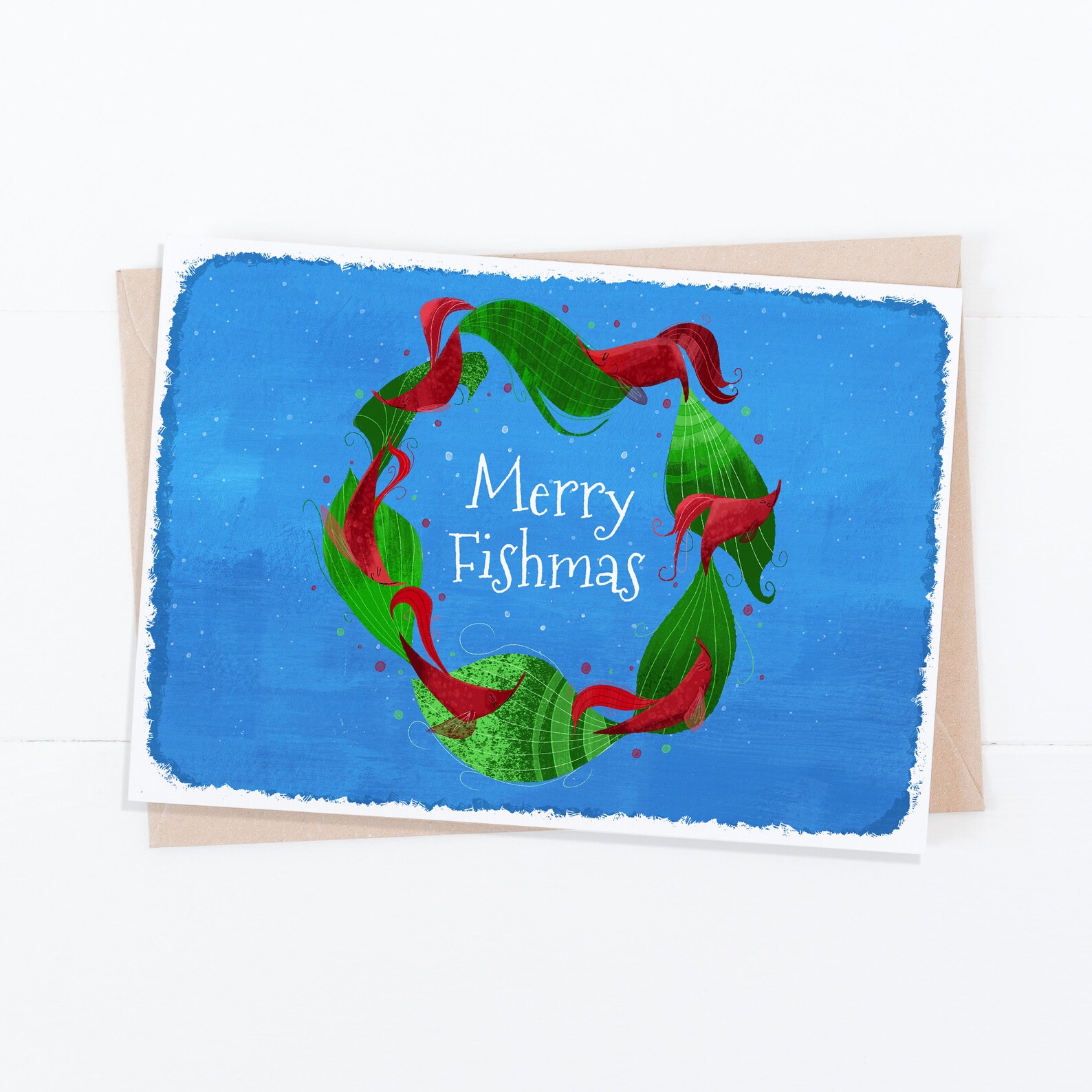 Merry Fishmas Holiday Card - Etsy