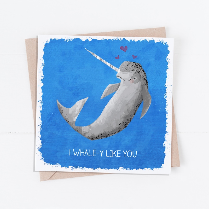 Narwhal Valentine - Etsy